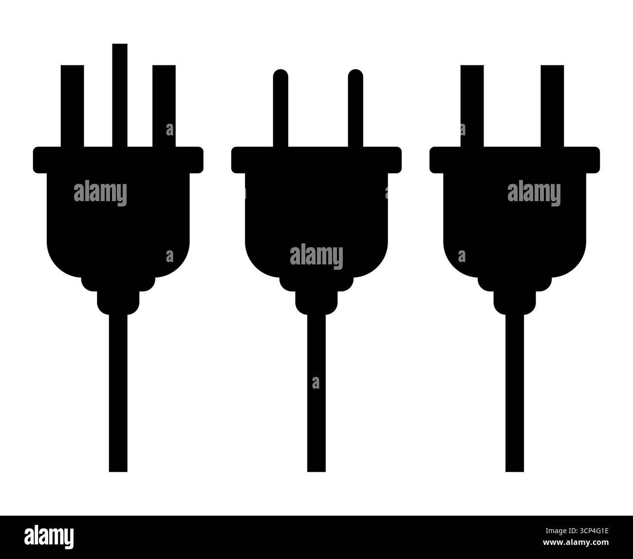 Black electrical cords Stock Vector Images - Alamy
