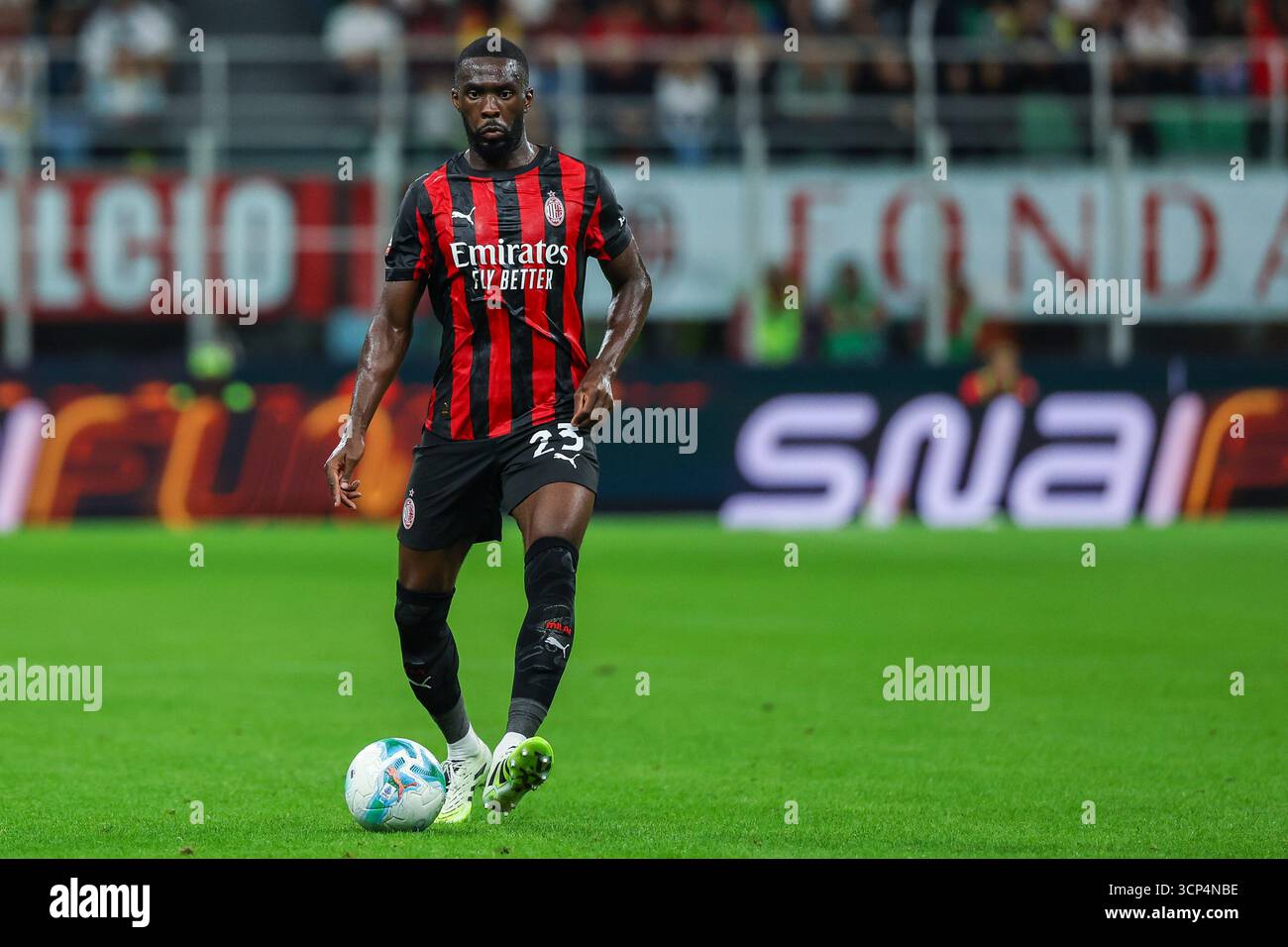 Fikayo Tomori of AC Milan seen in action during Coppa Italia 2025/26 ...