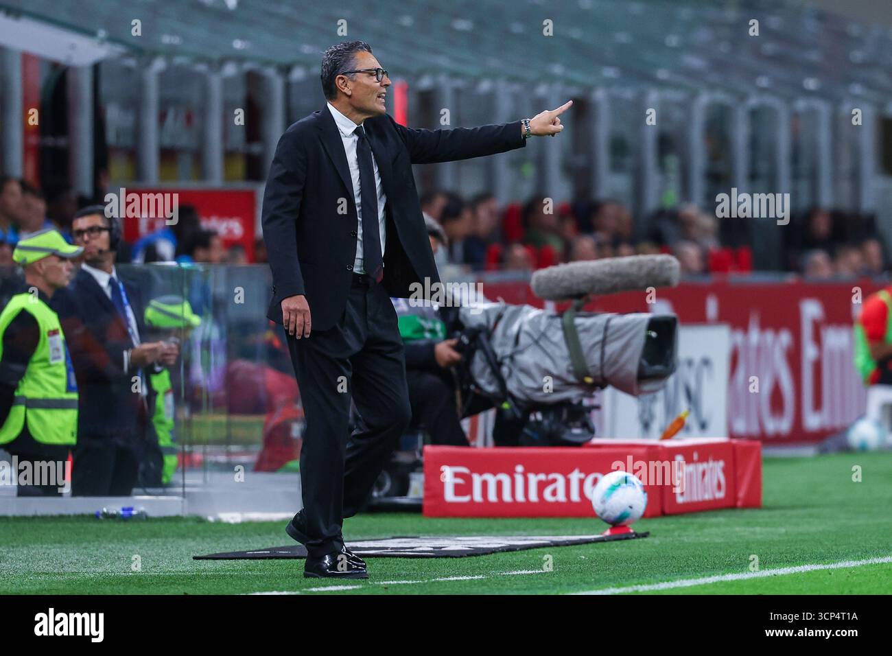 Marco Landucci Assistant Coach of AC Milan gestures during Coppa Italia ...
