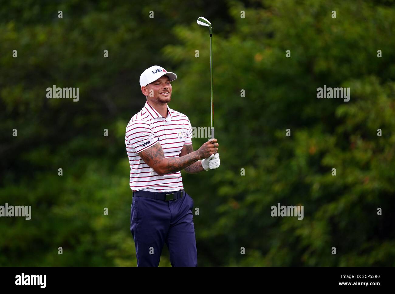 Kane Brown during the All-Star Celebrity match at the Bethpage Black ...