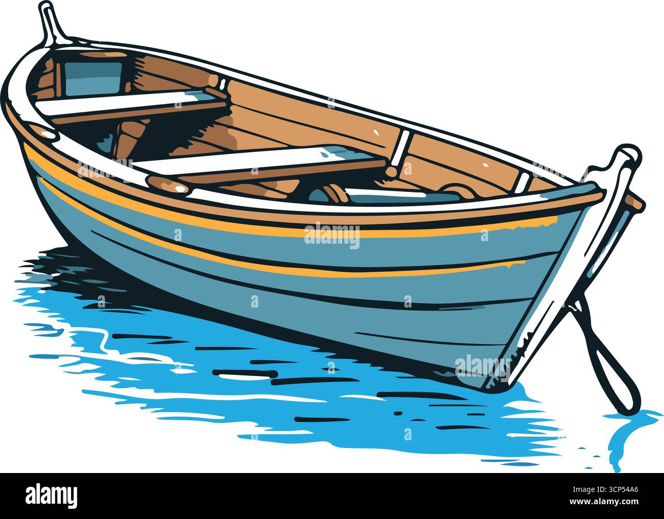 Detailed blue line drawing Stock Vector Images - Alamy