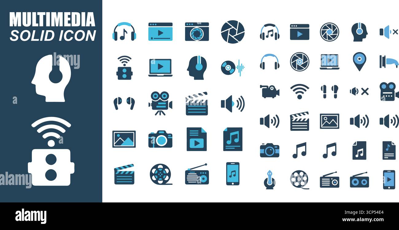 Video editing symbols Stock Vector Images - Alamy