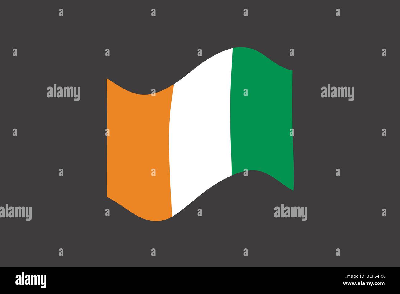 Flag of Cote d’Ivoire. National symbol in official colors. Template ...