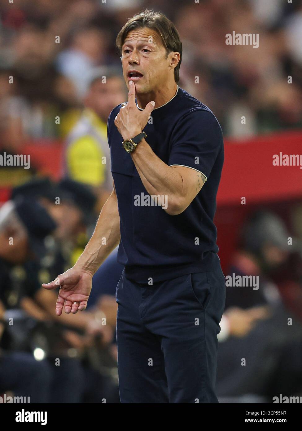 Sevilla FC head coach Matias Almeyda during the La Liga EA Sports match ...