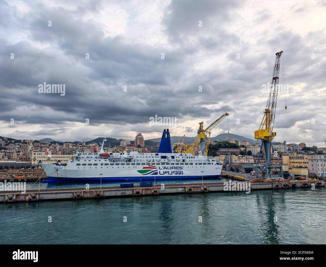 Genoa, Italy - September 12, 2025: View of the port of Genoa in Italy ...