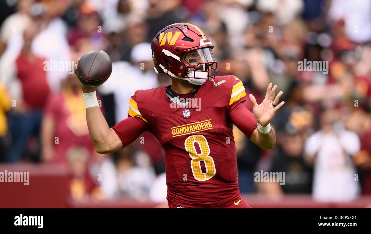 Washington Commanders quarterback Marcus Mariota (8) in action during ...