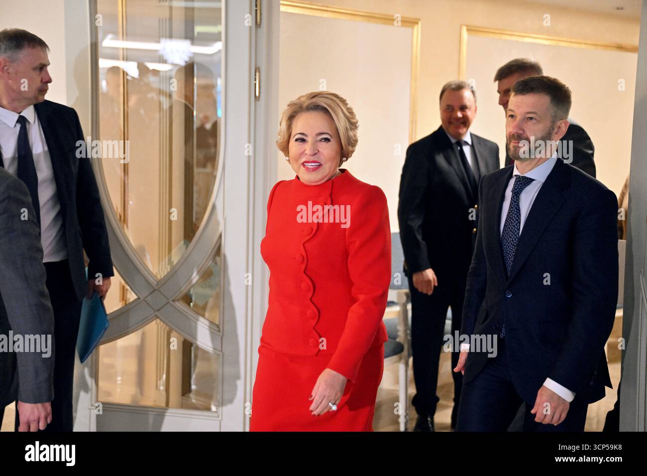 Federation Council Chairperson Valentina Matviyenko (center) and Chukotka Autonomous Okrug ...