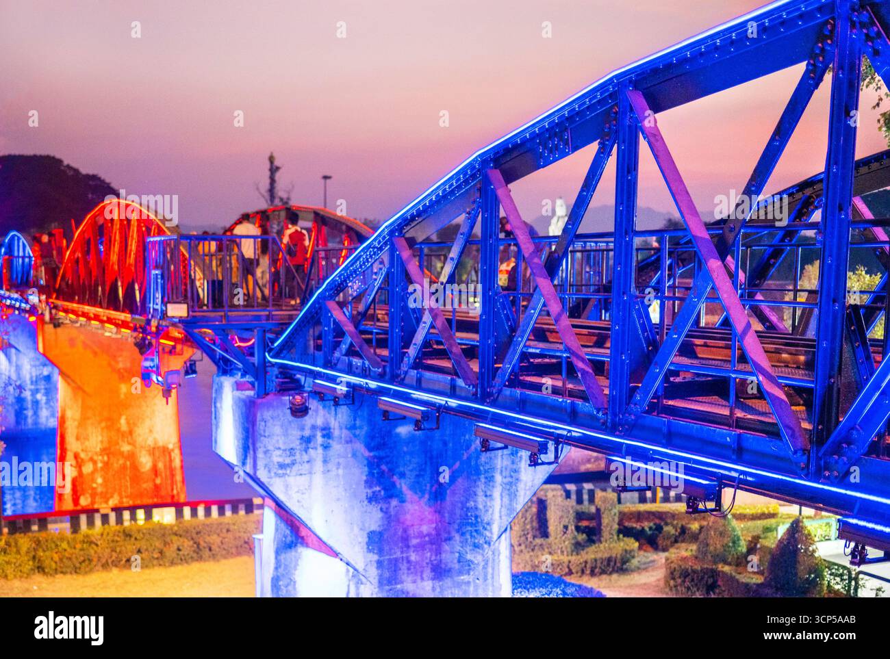 After dusk,beautiful nighttime illuminations highlight the famous World ...