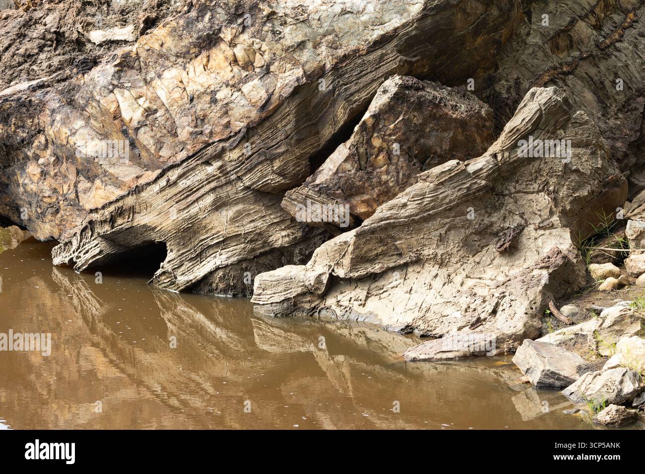 An outcrop of resistant Granodiorite marks the ancient fault that ...