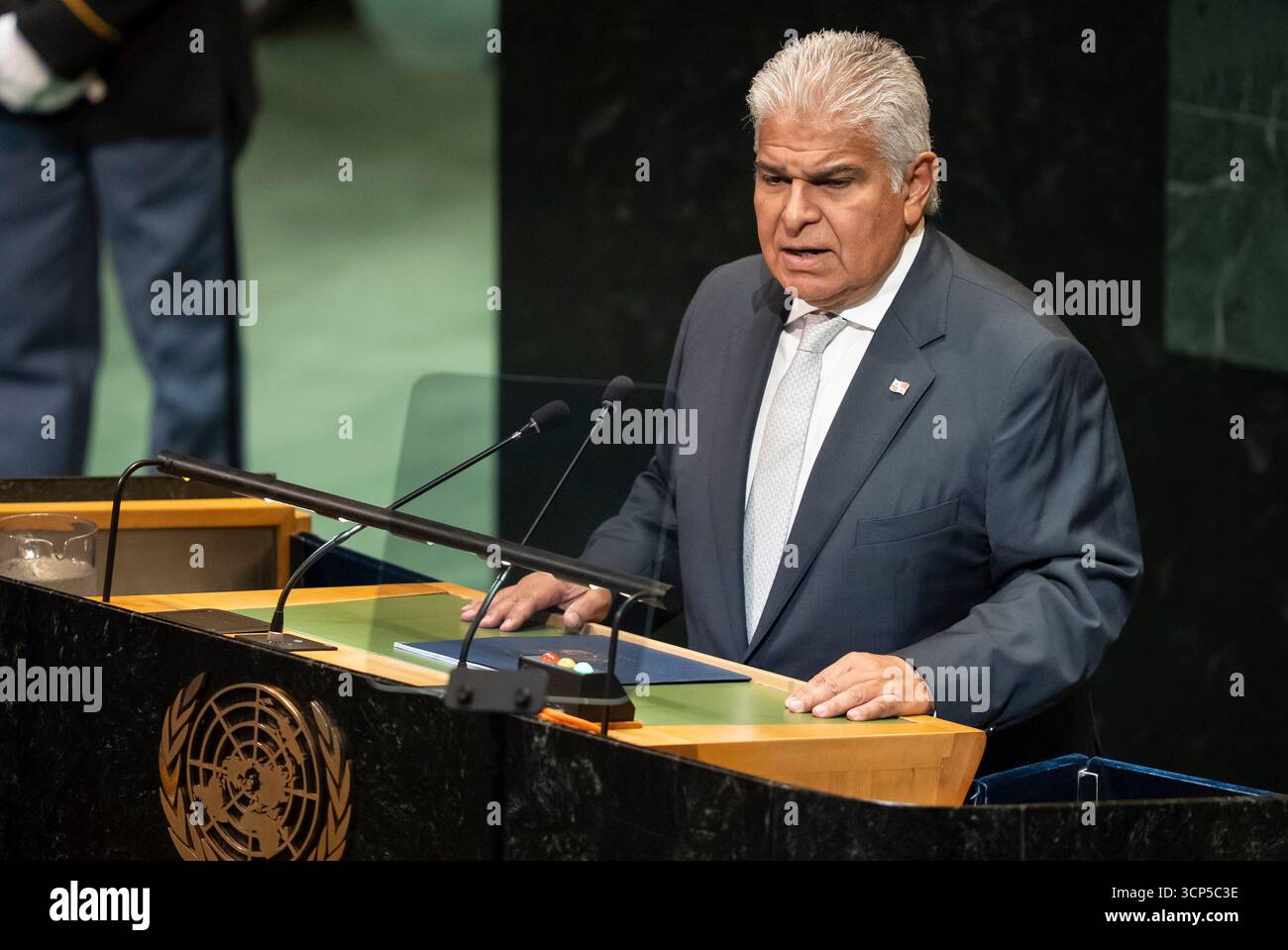 Panama President José Raúl Mulino speaks during the 80th session of the ...