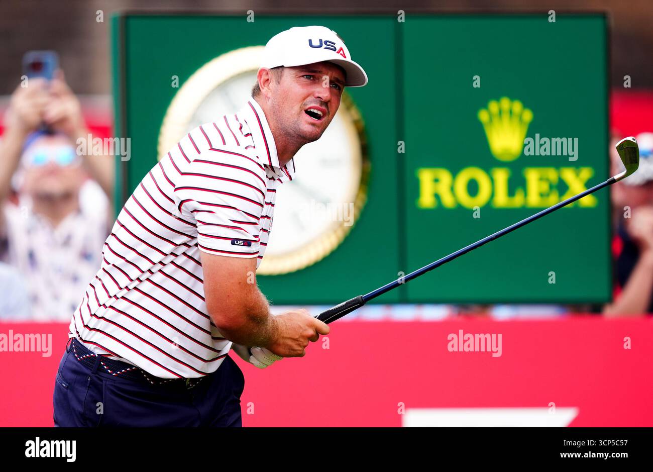 Bryson DeChambeau of Team United States during a practice round at the ...