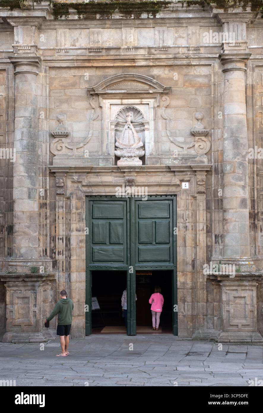 St Agostino church a former convent in Santiago de Compostela Stock ...