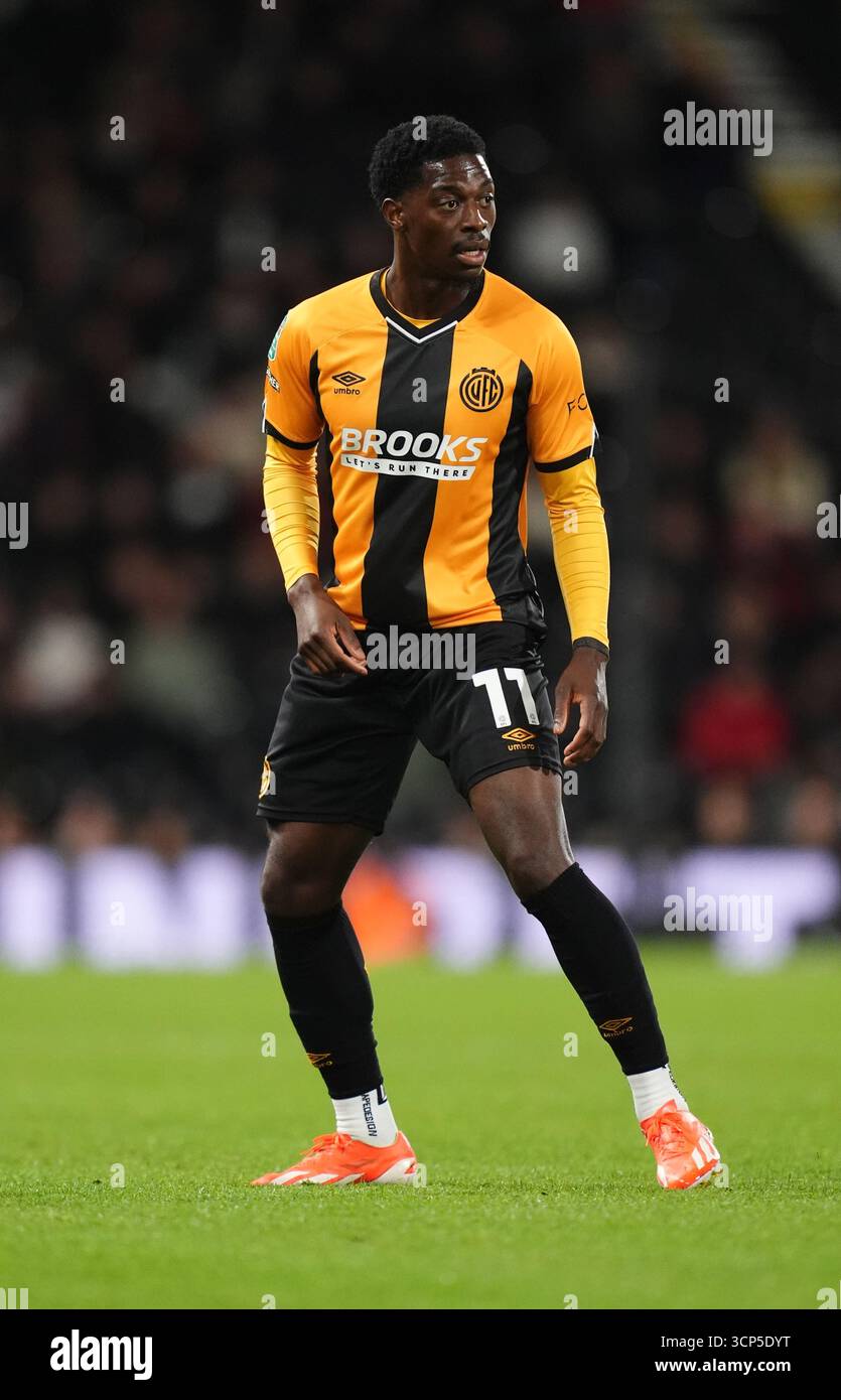 Cambridge United's Sullay Kaikai during the Carabao Cup third round ...
