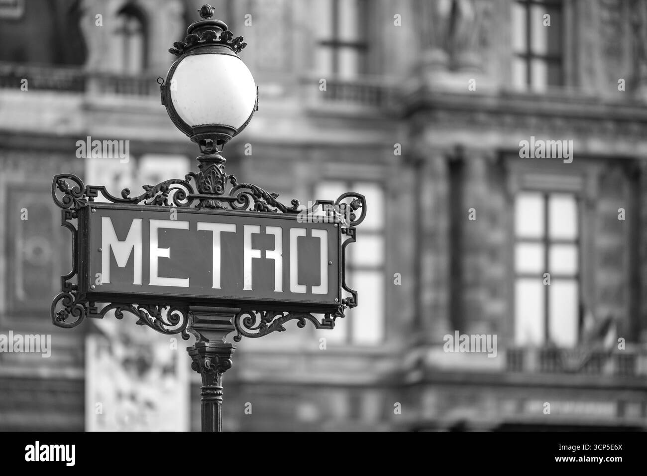 Paris metropolitan sign Black and White Stock Photos & Images - Alamy