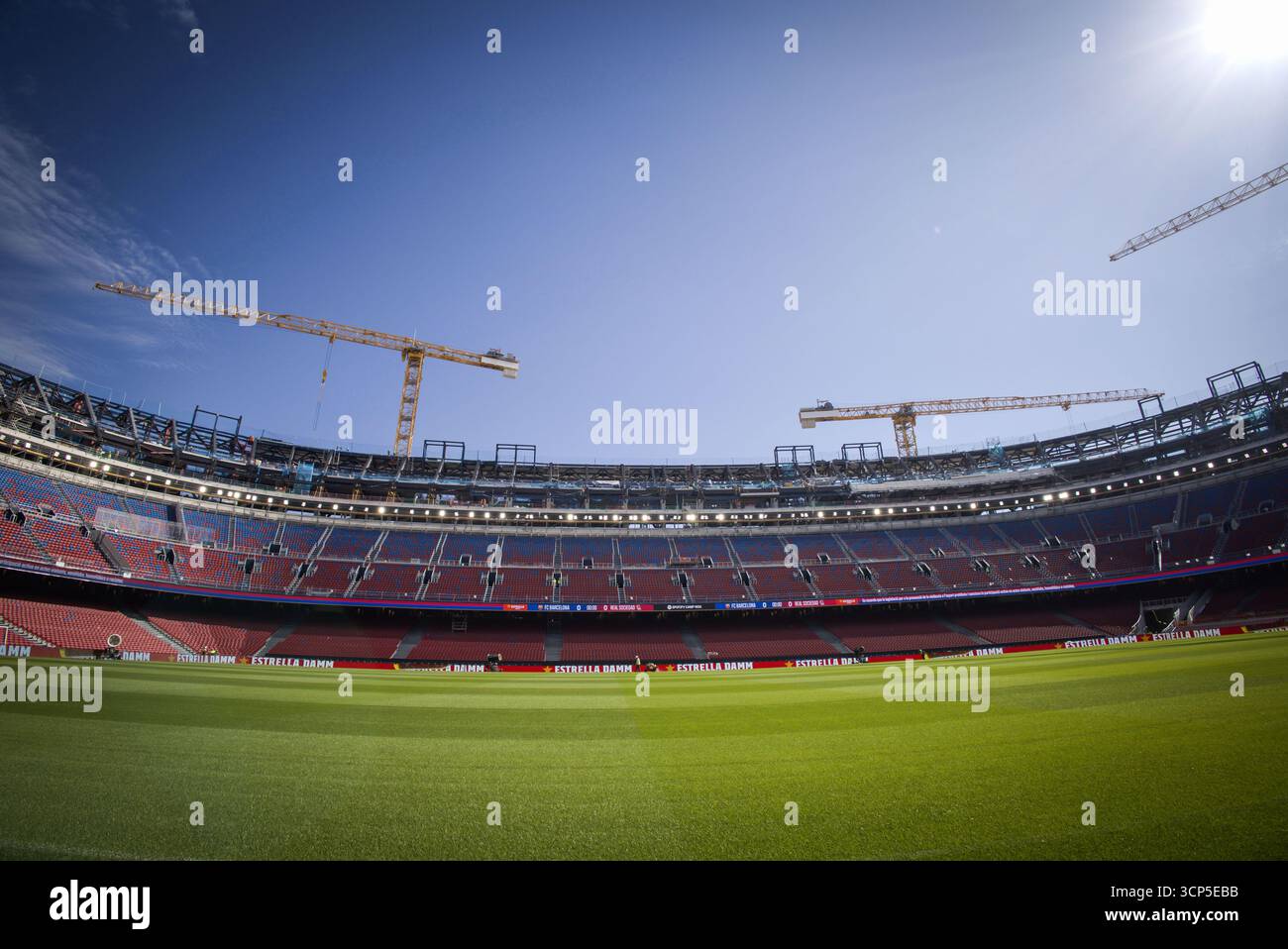An inside view of the Spotify Camp Nou stadium under construction on 23 ...