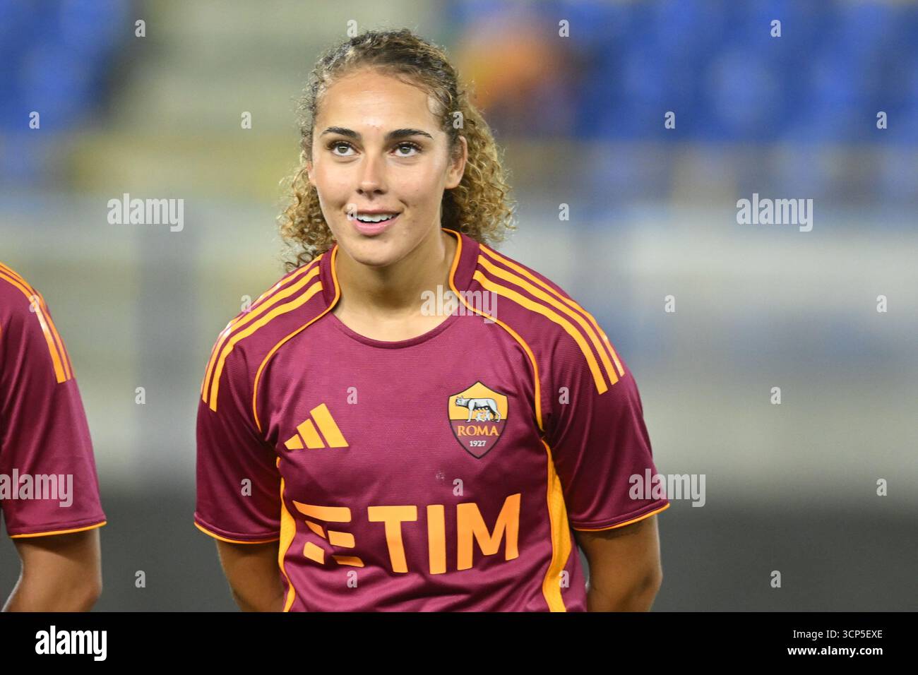 Alaya Pilgrim of AS Roma look during the Serie A Women's cup match ...