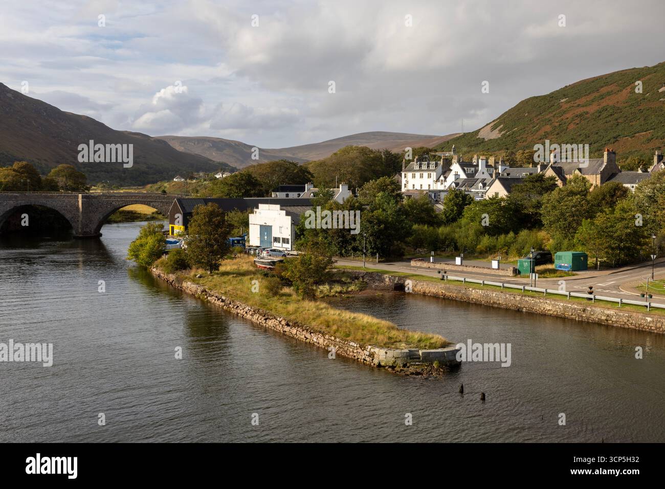 The historic fishing village and harbour of Helmsdale, nestled on the ...