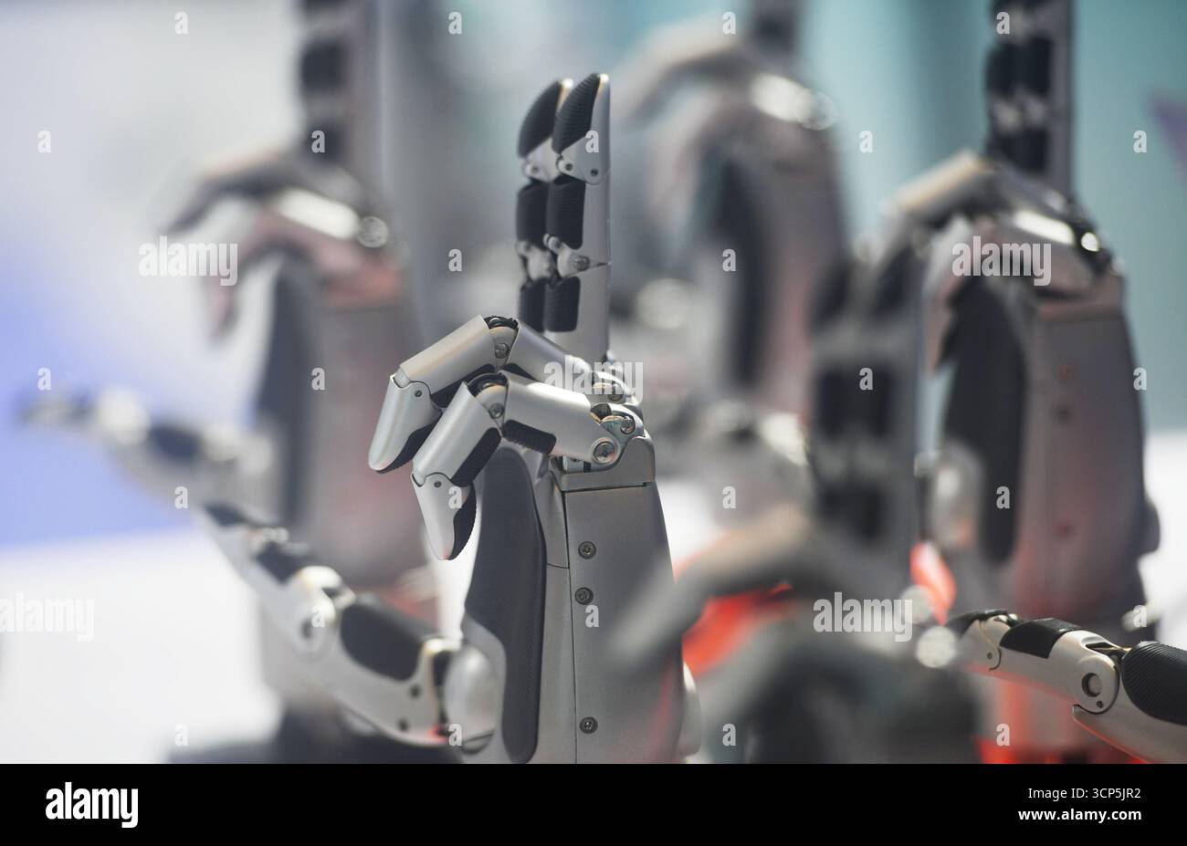Robotic hands developed by Chinese startup Linkerbot are exhibited at ...