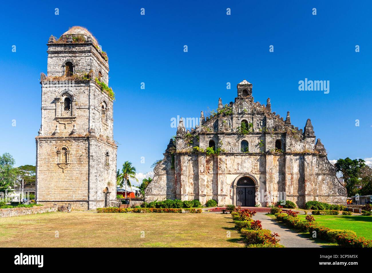 The baroque facade of the historic St. Augustine Parish Church ...