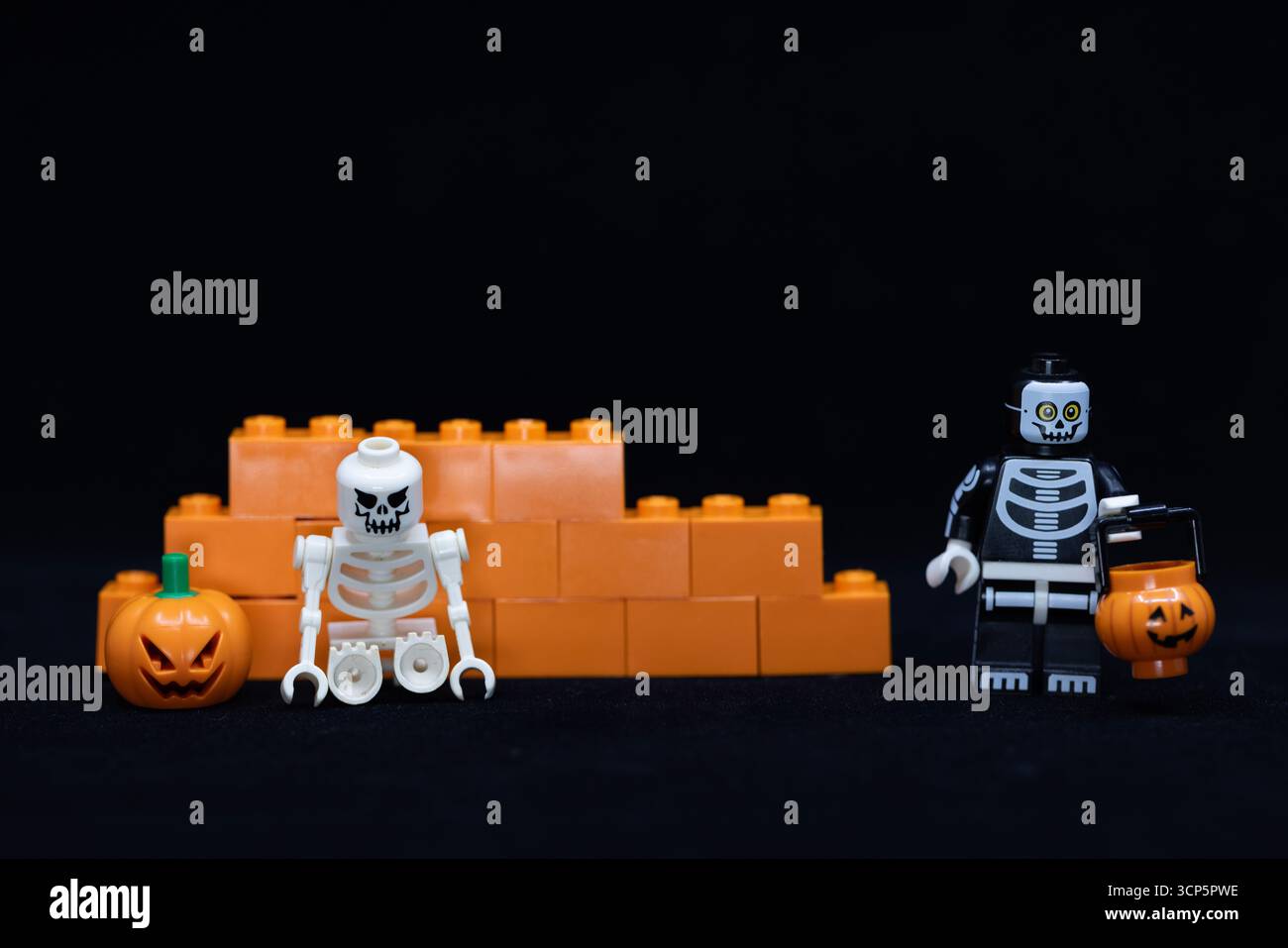 Hong Kong September 24 2025: the skeleton costume in halloween is ...