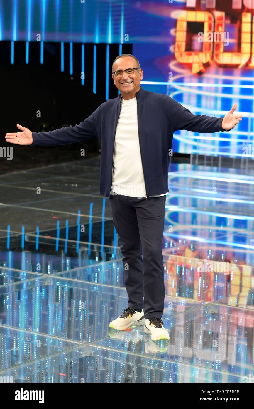 Carlo Conti attends the Tale e Quale show 2025 Rai tv program photocall ...