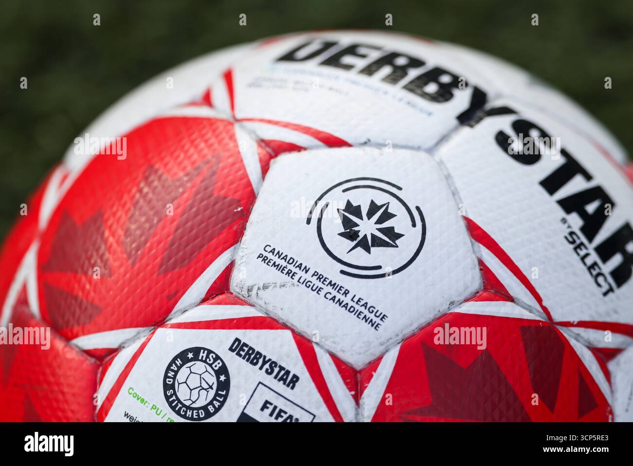 Canadian Premier League logo on a soccer ball ahead of Canadian ...