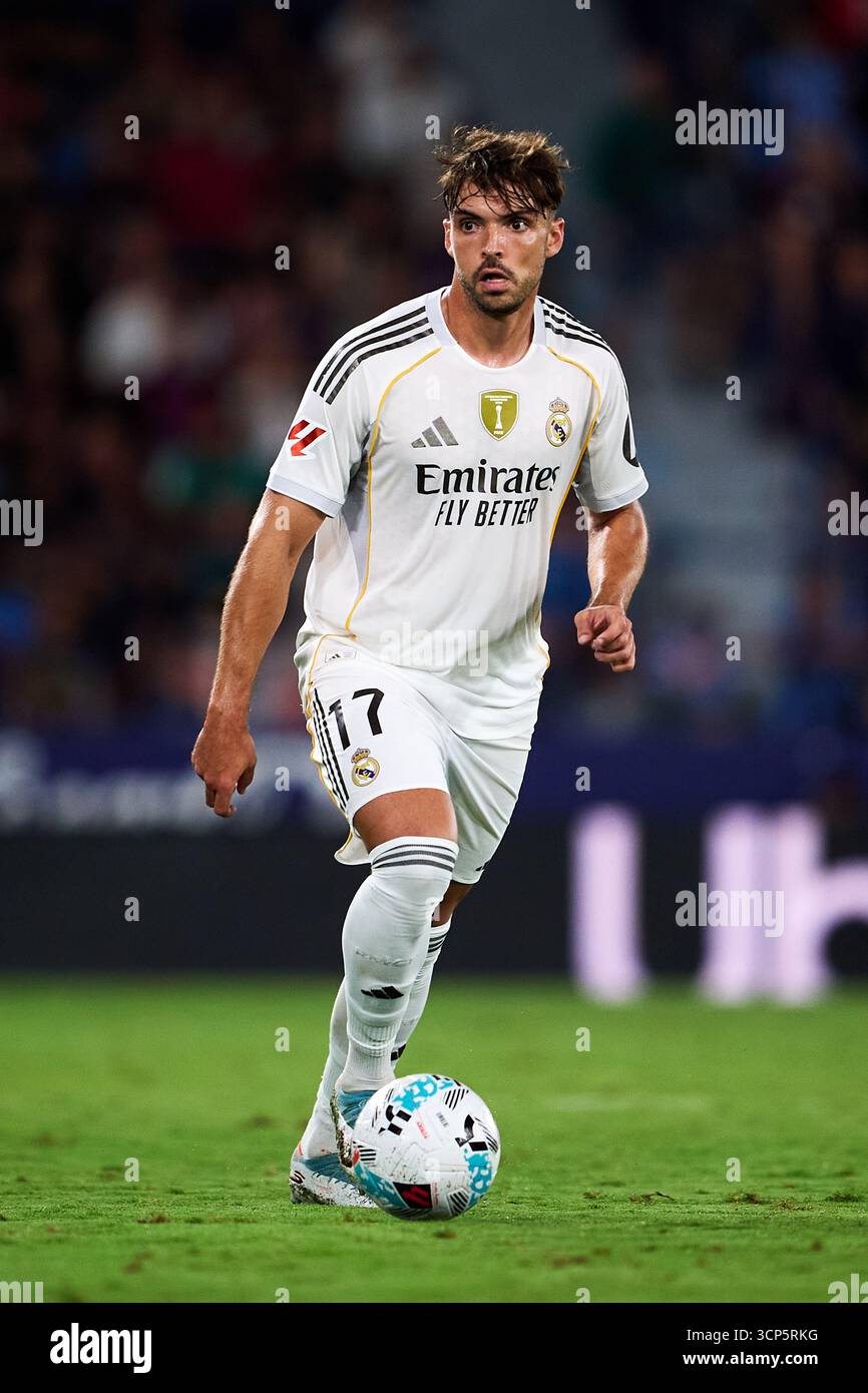 VALENCIA, SPAIN - SEPTEMBER 23: Raul Asencio of Real Madrid during the ...
