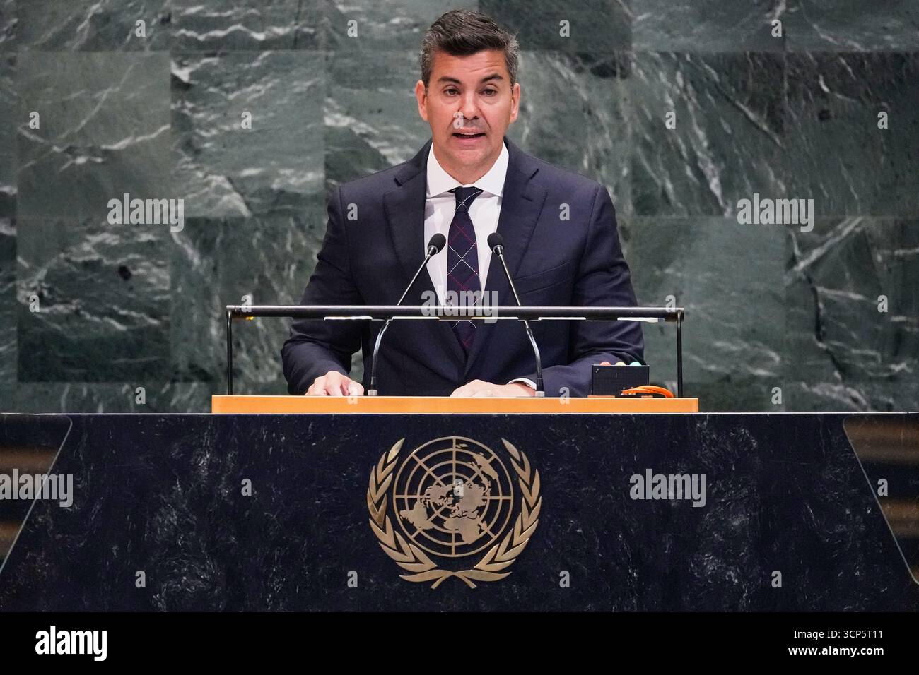 Paraguay President Santiago Peña addresses the 80th session of the ...