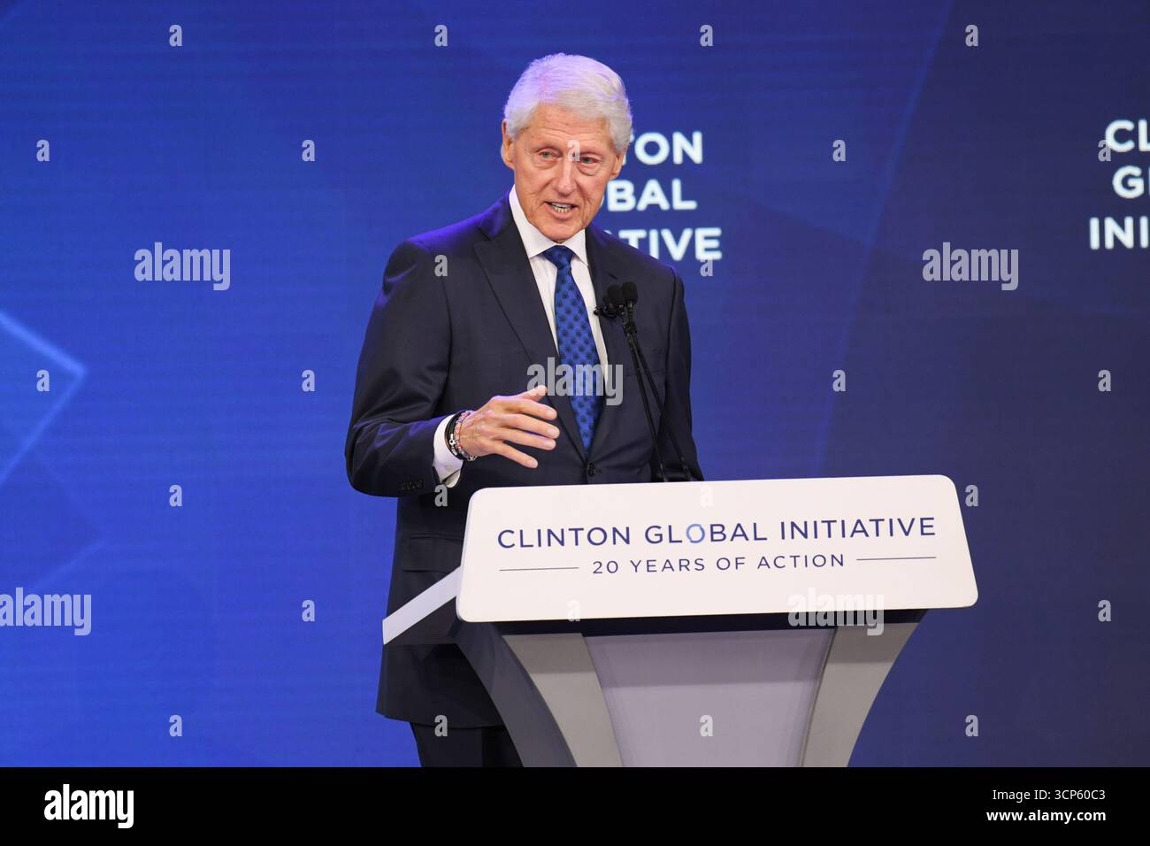 President Bill Clinton onstage at the Clinton Global Initiative 2025 ...