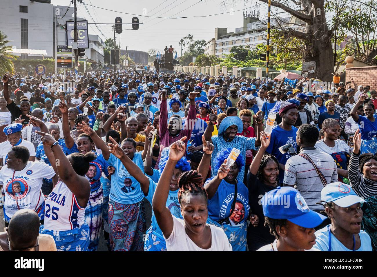Malawi Congress Party (MCP) supporters celebrate their party's victory ...