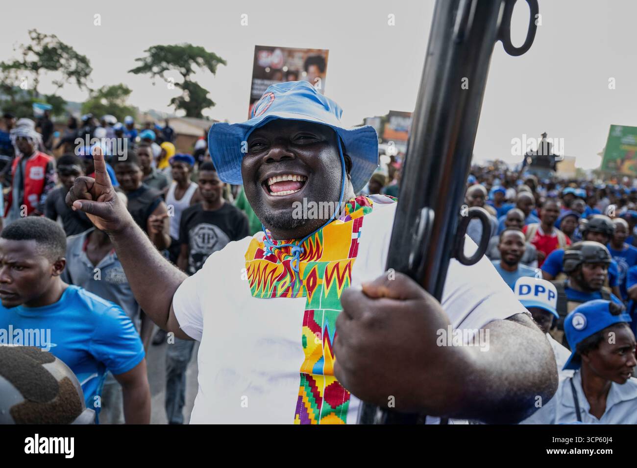 Malawi Congress Party (MCP) supporters celebrate their party's victory ...