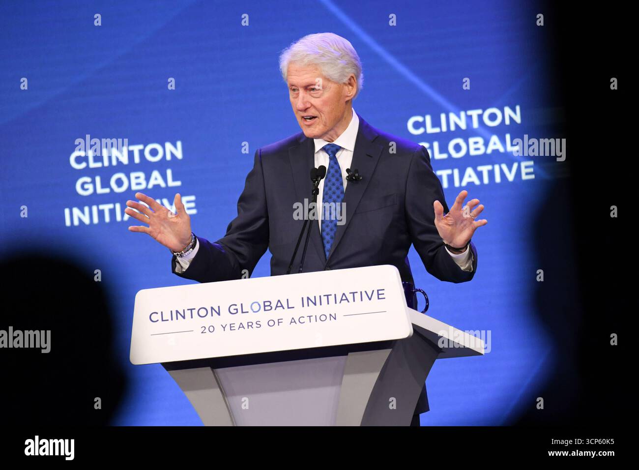 President Bill Clinton onstage at the Clinton Global Initiative 2025 ...