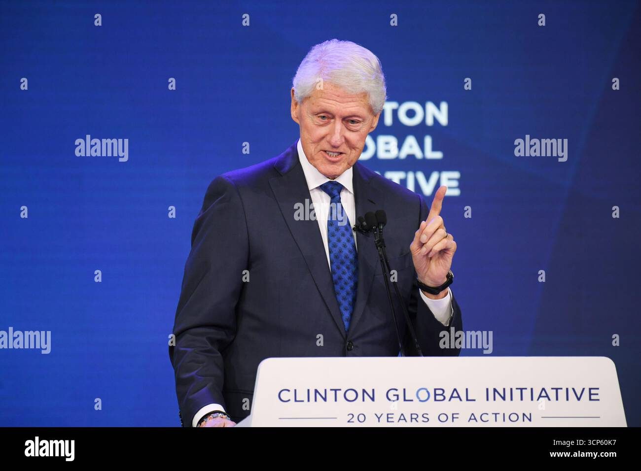 President Bill Clinton onstage at the Clinton Global Initiative 2025 ...