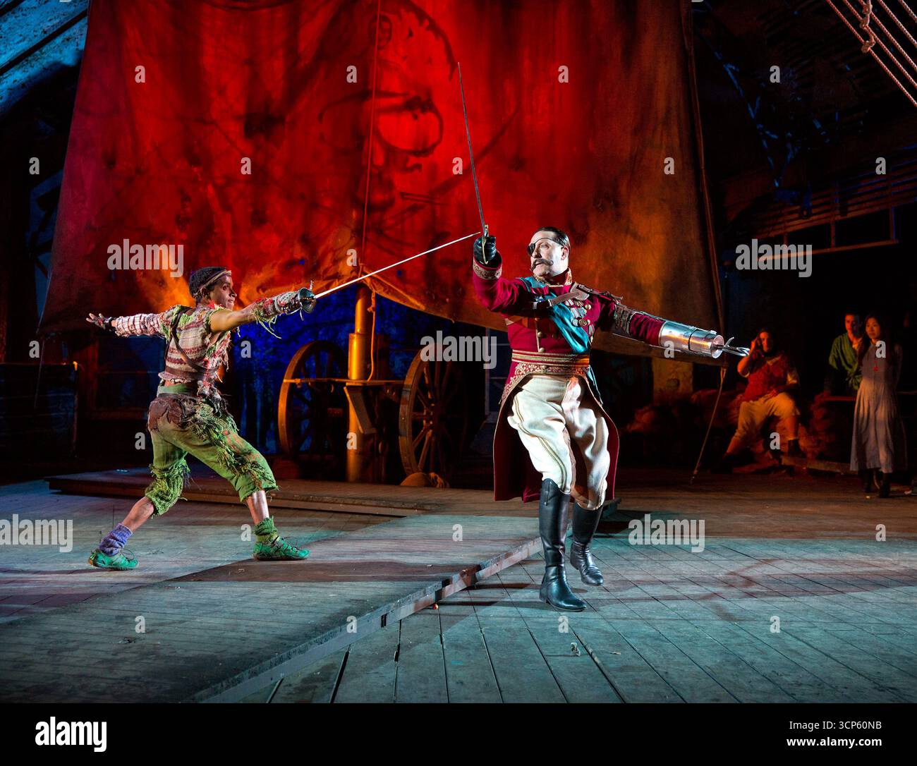 l-r: Hiran Abeysekera (Peter Pan), David Birrell (Captain Hook) in ...