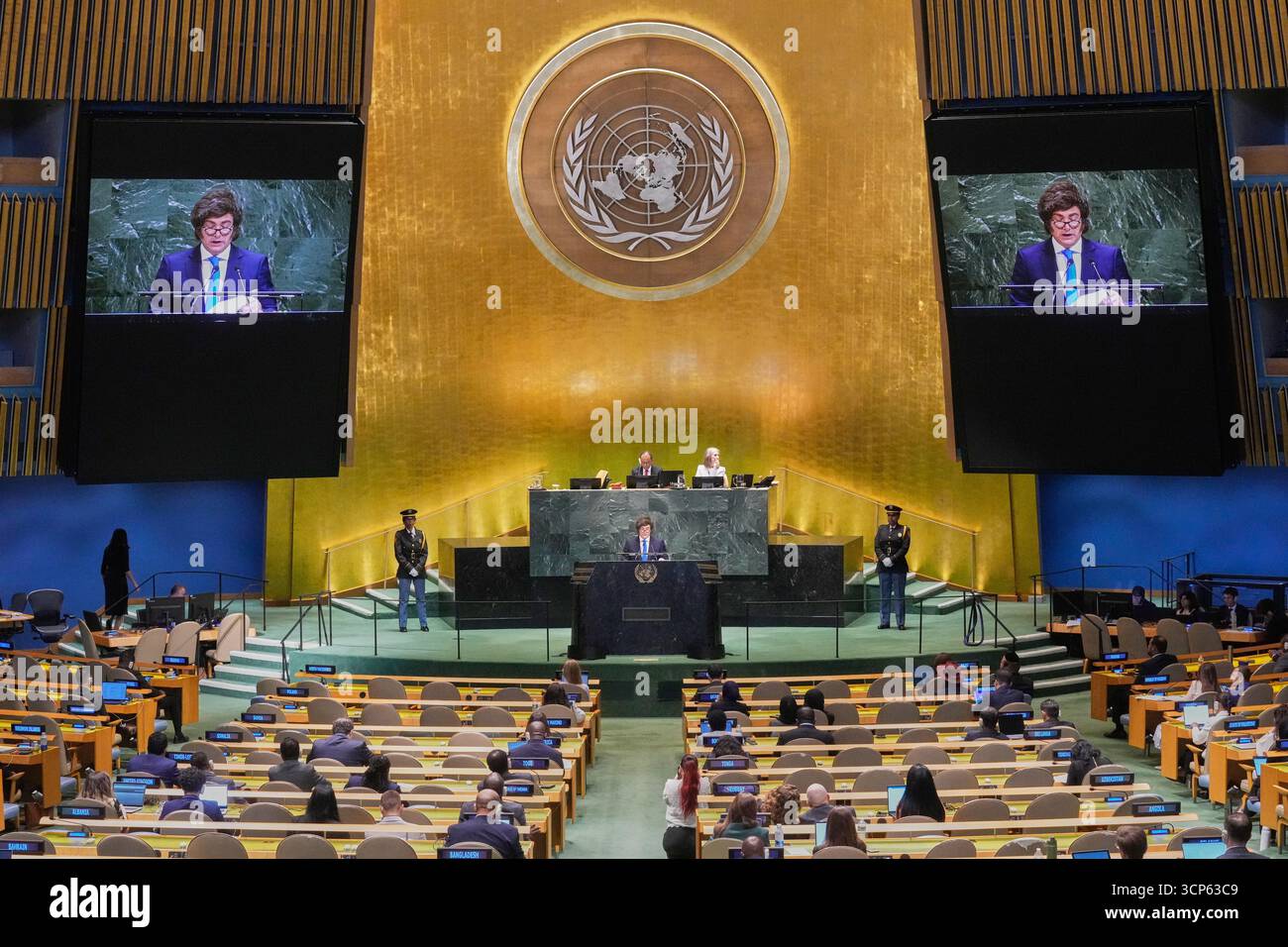 Argentina President Javier Milei addresses the 80th session of the ...