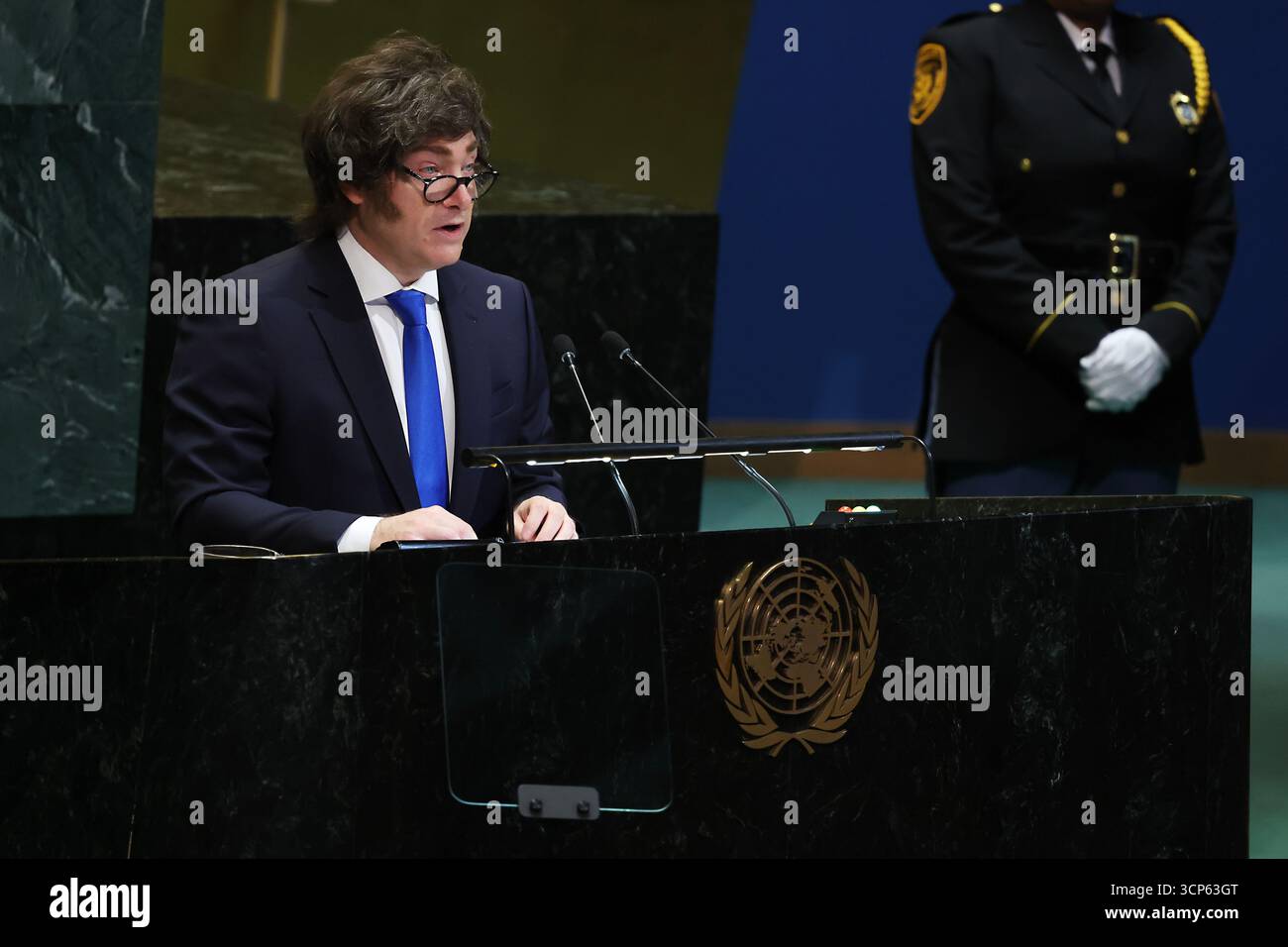 Argentina President Javier Milei addresses the 80th session of the ...