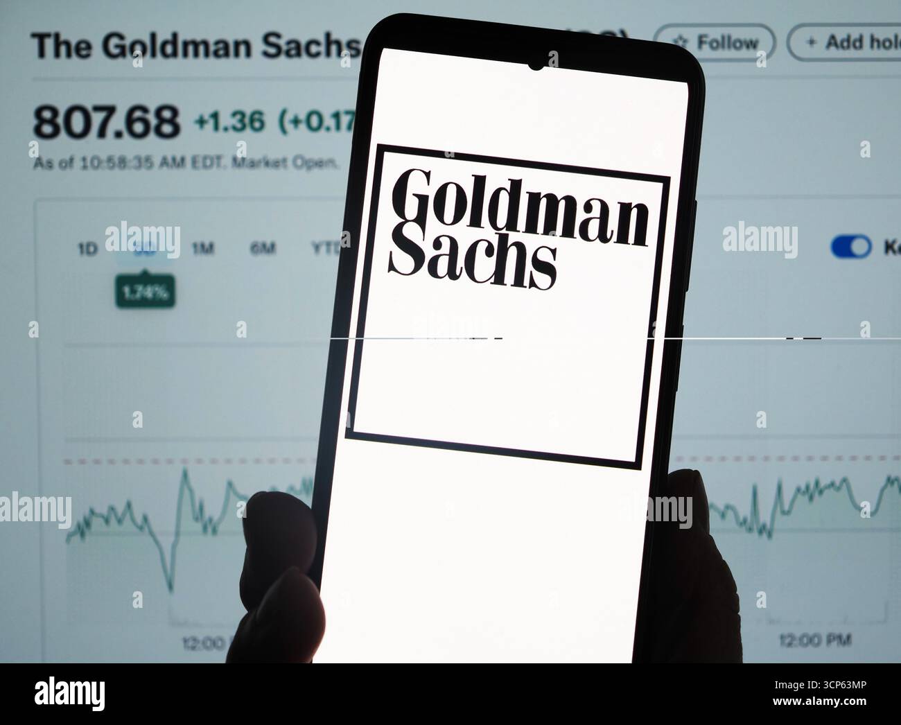 September 24, 2025, Germany: In this photo illustration, a Goldman ...