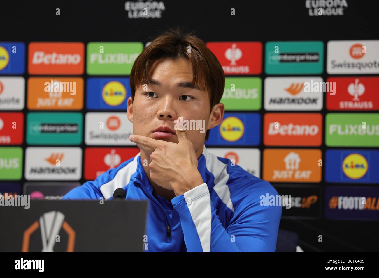Genk's Hyeon-Gyu Oh pictured during a press conference of Belgian soccer team KRC Genk, in ...