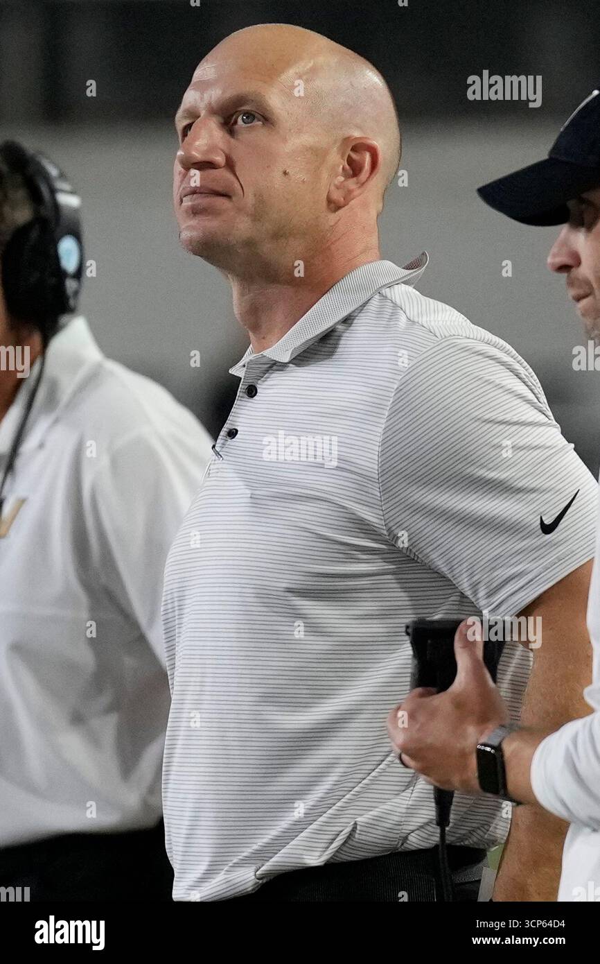 Vanderbilt head coach Clark Lea during the second half of an NCAA ...