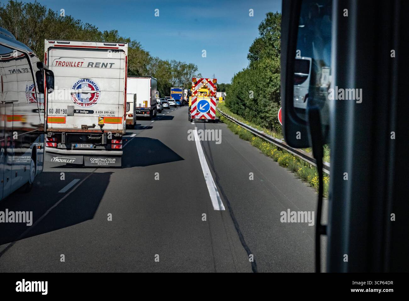 Frankreich Autobahn Sperrung