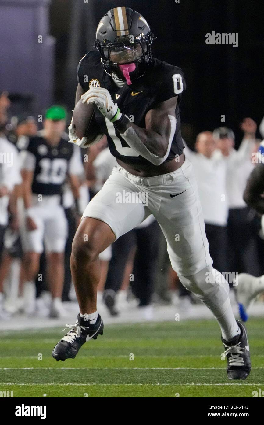 Vanderbilt wide receiver Junior Sherrill (0) plays during the first ...