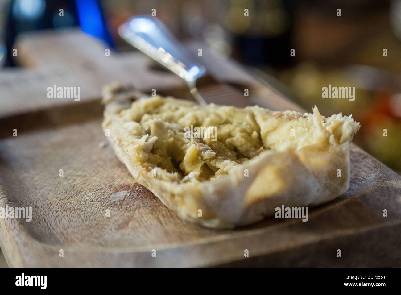 Casu Marzu, Sardinian cheese with larvae of Piophila Casei, served on a ...