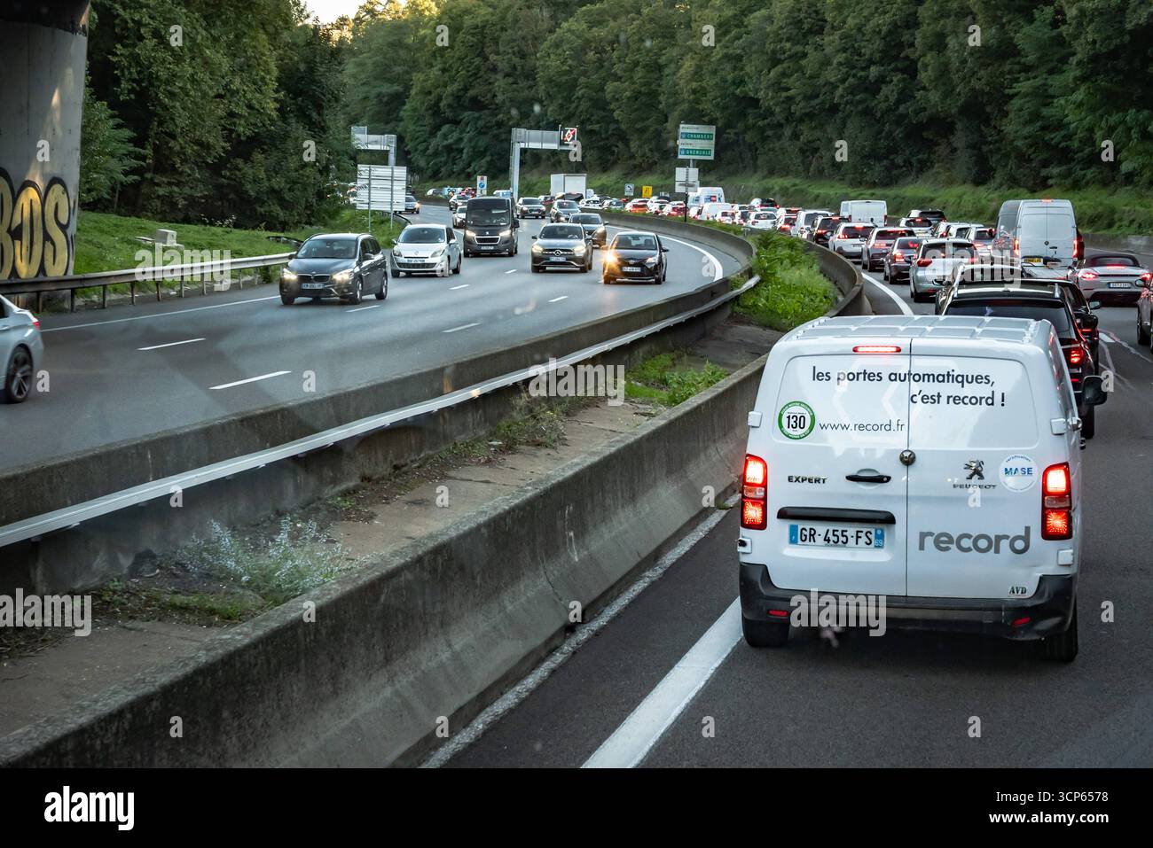 Frankreich Autobahn Sperrung