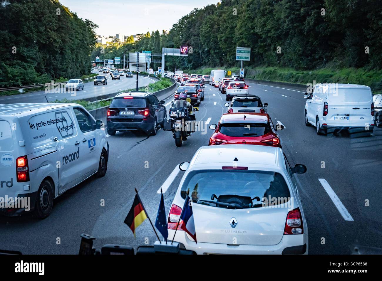 Frankreich Autobahn Sperrung