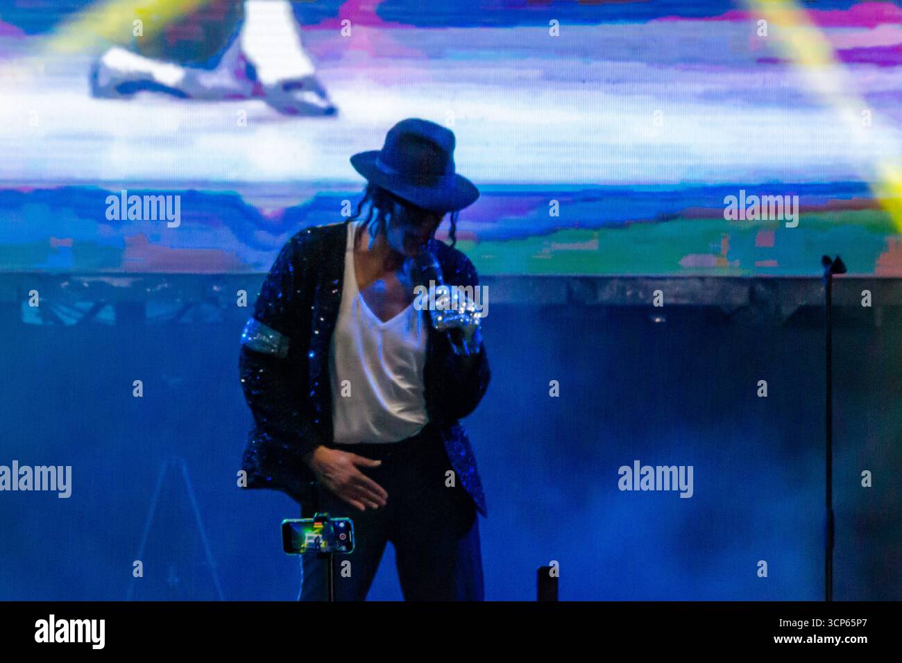 Cospicua, Malta - September 20th, 2025 Dynamic Male Dancer in Blue Suit ...