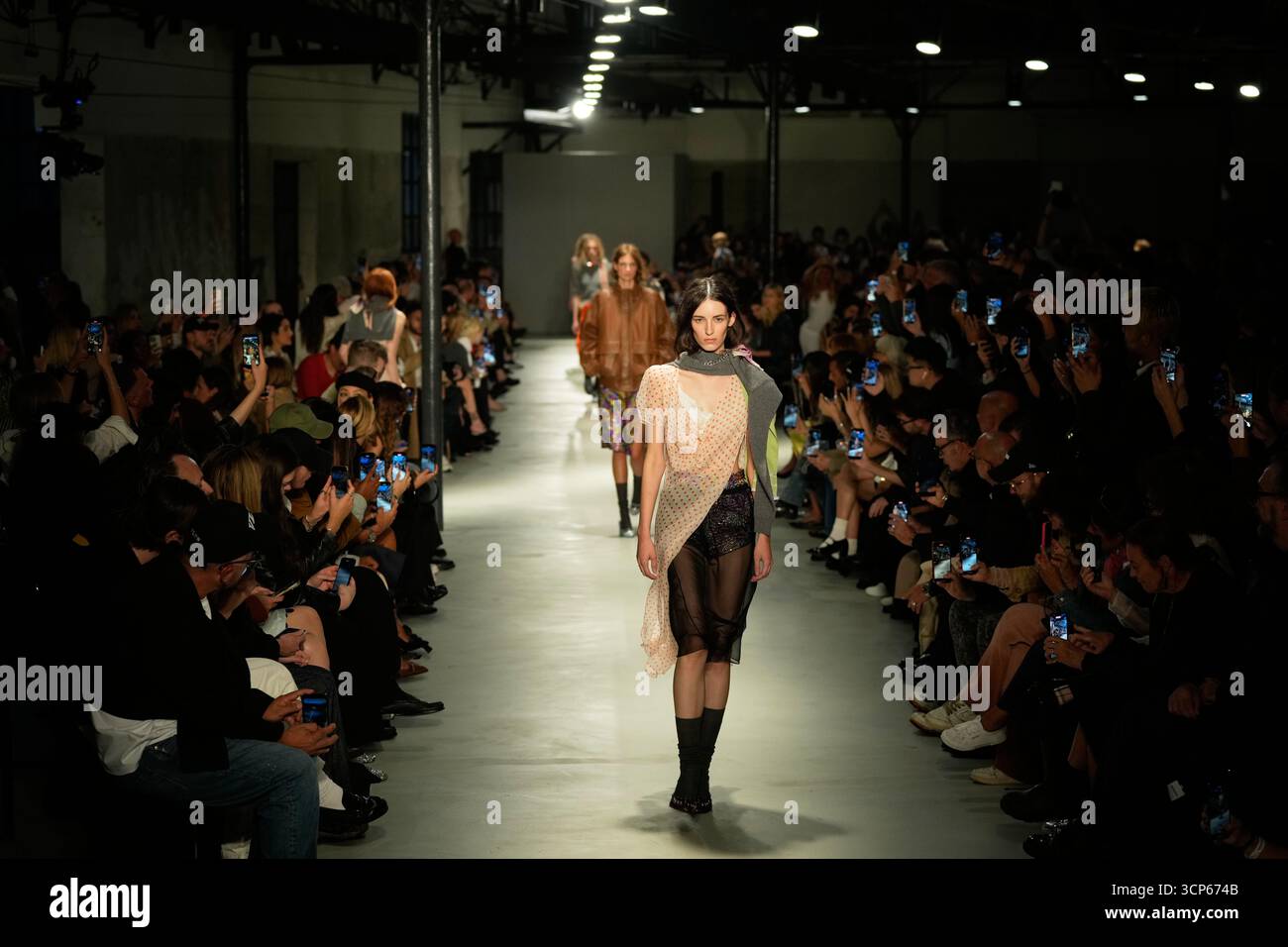 Models wear creations part of the N21 women's Spring-Summer 2026 ...