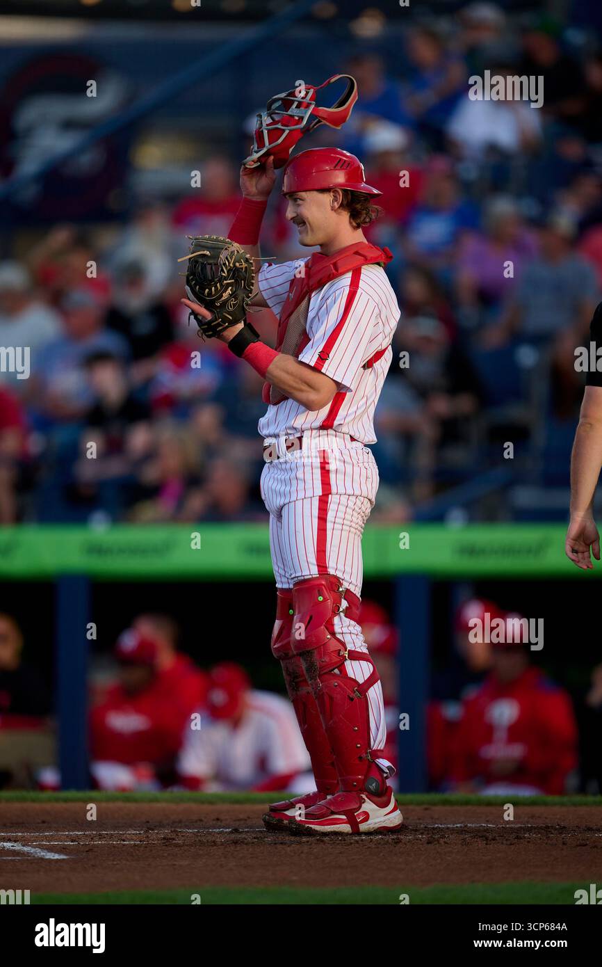 Reading Fightin Phils catcher Caleb Ricketts (19) during an MiLB ...