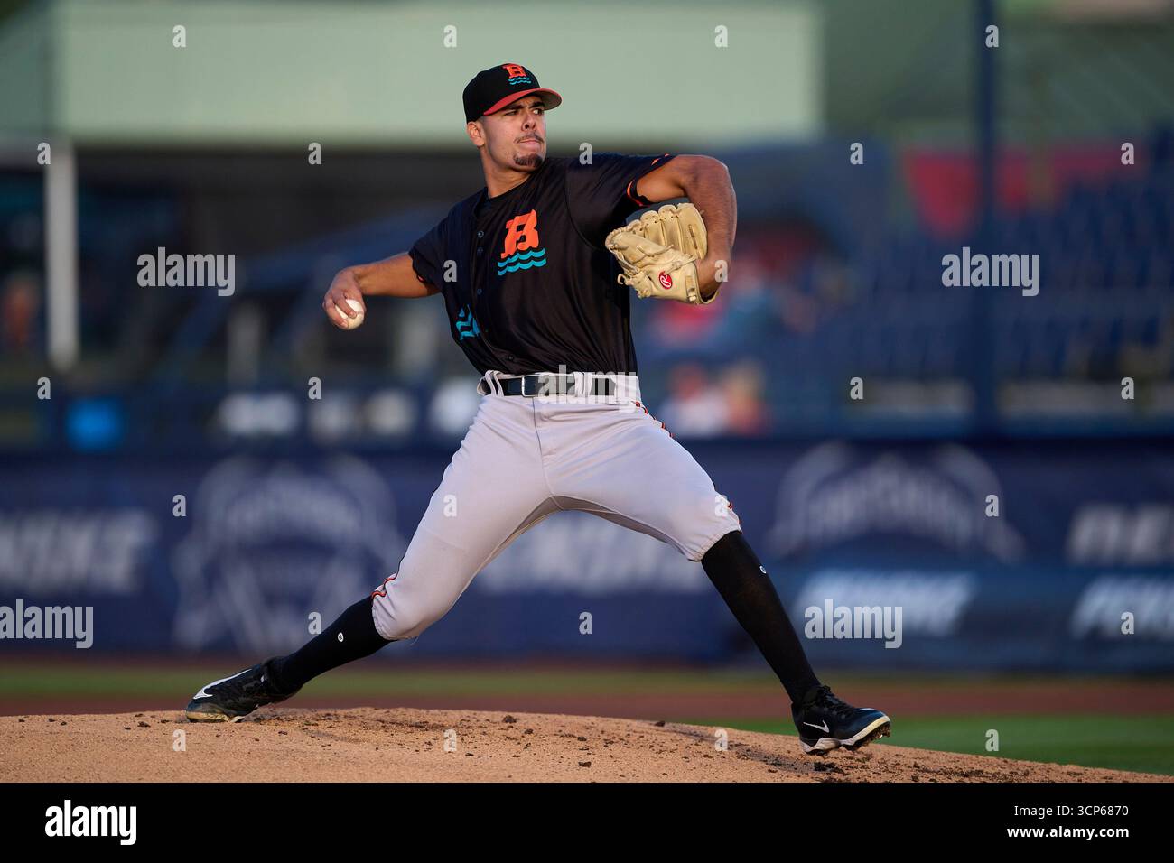 Chesapeake Baysox pitcher Nestor German (24) during an MiLB Eastern ...