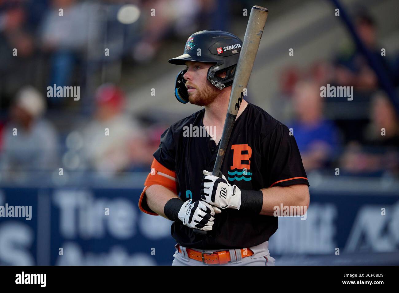 Chesapeake Baysox Ethan Anderson (2) on deck during an MiLB Eastern ...