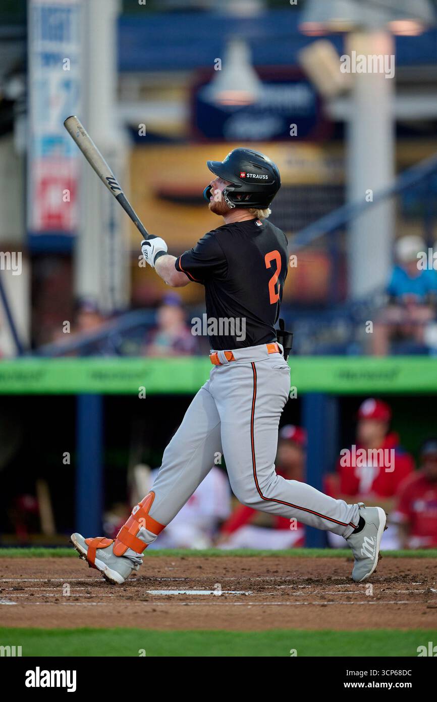 Chesapeake Baysox Ethan Anderson (2) bats during an MiLB Eastern League ...